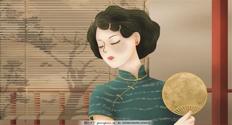 国潮旗袍美人包装插画图片设计案例广告设计 图行天下素材网