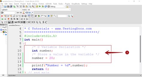 C Variables TestingDocs Com