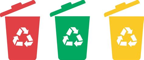 garbage cans with sorted garbage 44769232 vector art at vecteezy