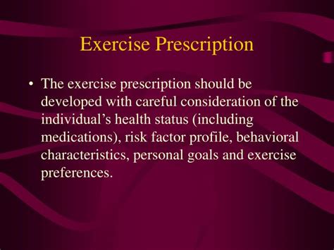 Ppt Exercise Prescription Powerpoint Presentation Free Download Id