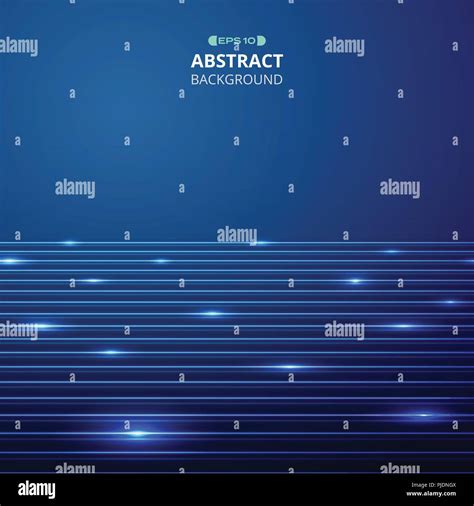 Abstract Of Digital Stripe Wave Line Pattern In Blue Background