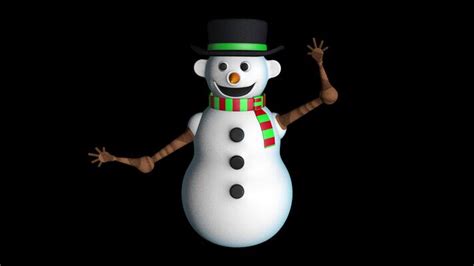 Snowman Animation Stock Video Footage For Free Download