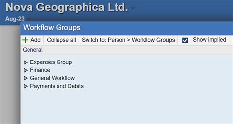 Workflow Groups