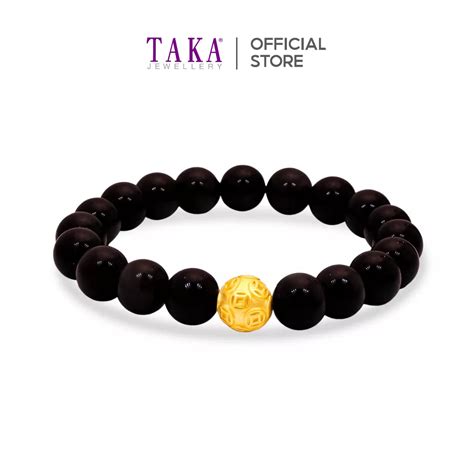 Taka Jewellery 999 Pure Gold Wealth Ball Beads Bracelet Taka Jewellery
