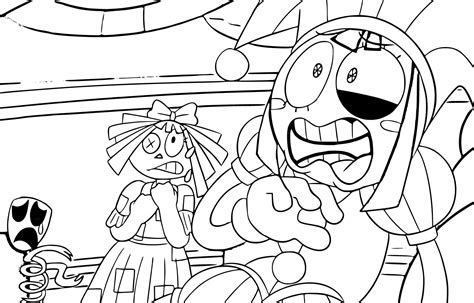 The Amazing Digital Circus Coloring Page Pomni
