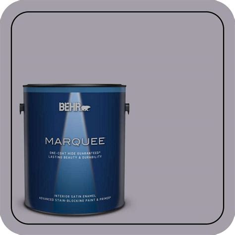 Behr Marquee 1 Gal N550 4 Ashberry One Coat Hide Satin Enamel