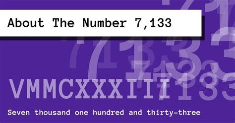 About The Number 7133