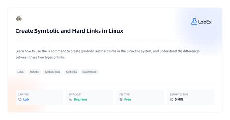 Create Symbolic And Hard Links In Linux Labex