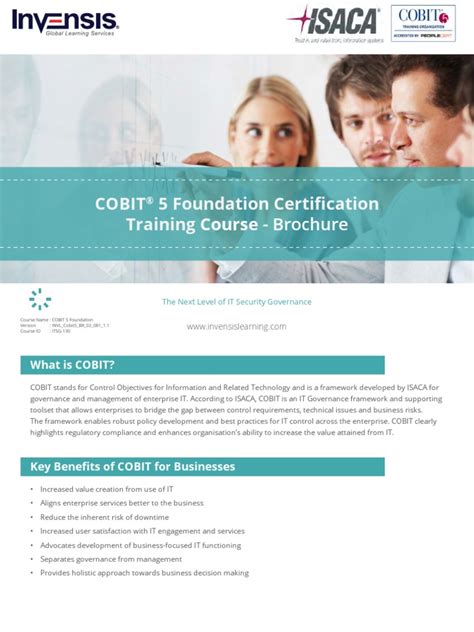 Cobit5 Foundation Certification Training Brochure Pdf Governance Certification