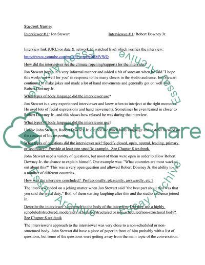 Interview Assignment Essay Example Topics And Well Written Essays 1000 Words