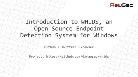 Pdf Introduction To Whids An Open Source Endpoint Detection