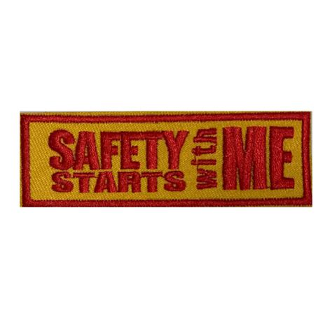 “safety Starts With Me” Badge Embroidery With Male Velcro Moq 10
