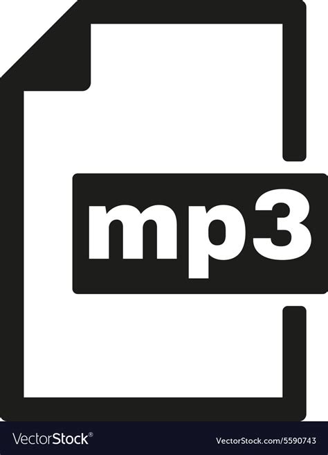 Mp Icon File Audio Format Symbol Flat Royalty Free Vector