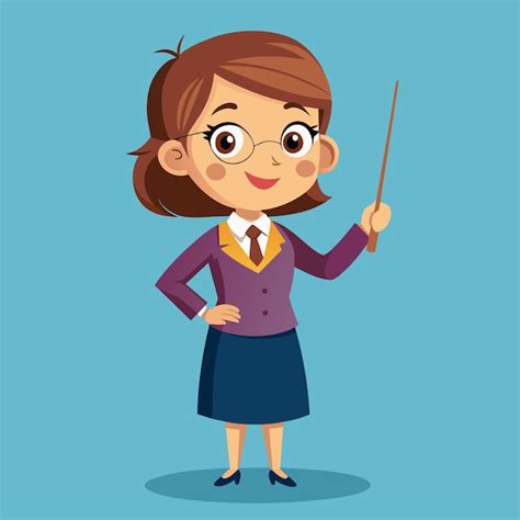 A Girl With A Pointer Pointing To The Right Of The Picture Premium Ai