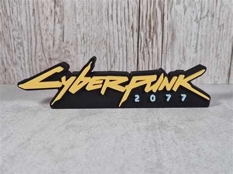 Cyberpunk Desk Sign Futuristic Game Logo By Db Components Makerworld