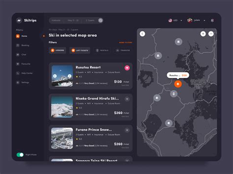 Exploration Ski Travel Industry Web App Design Dashboard Design Web Ui Design