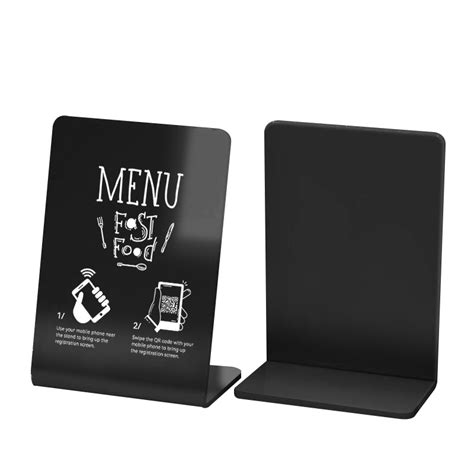 Wholesale Acrylic NFC Menu Stand Custom Printed Acrylic NFC Menu Stand