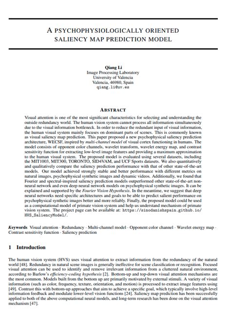 Saliency Prediction