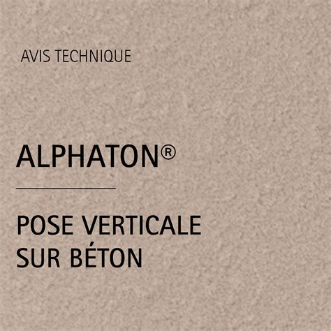 Avis Technique Alphaton® Pose Verticale Sur Béton Moeding Keramikfassaden