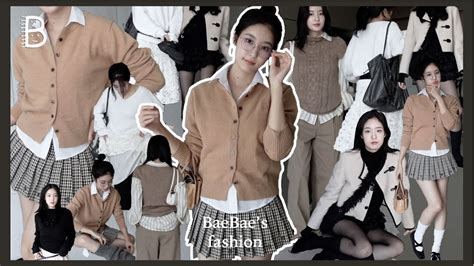 Eng 아랫배 코디가 너무 안 짜지는 요즘 같이 고민하면서 일주일 코디 니트 추천 가을 레이어드 데일리룩 Ootd Vlog What I Wear In A