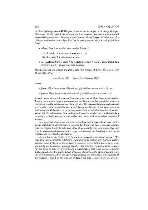 Software Engineering Lecture Notes 85 338 Software Design To