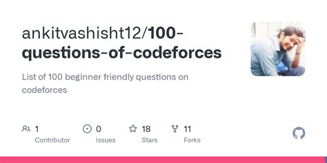 Github Ankitvashisht12100 Questions Of Codeforces List Of 100