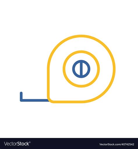 Tape Measure Icon Construction Repair Royalty Free Vector