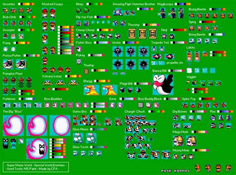 Sprites Ennemis De Super Mario World