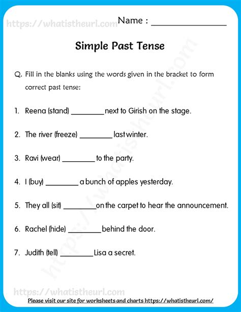 Simple Past Tense Worksheet Printable Word Searches