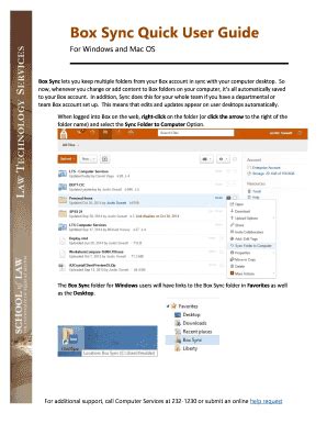 Fillable Online Box Sync Quick User Guide Fax Email Print PdfFiller