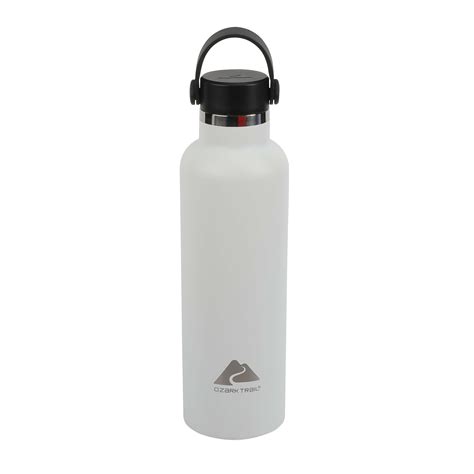 Ozark Trail Stainless Steel Water Bottle 24oz With Loop Handle White