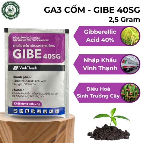 Ga3 Gibe 40sg Vĩnh Thạnh Gibberellic Acid 40 Gói 25 Gram Shopee