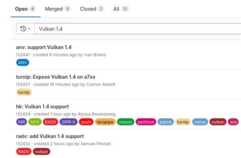 nvk radv and other mesa drivers ready with launch day vulkan 1 4