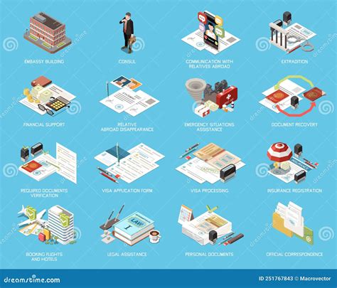 In The Embassy Isolated Cartoon Vector Illustrations Cartoondealer