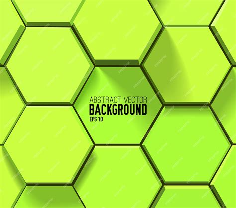 Free Vector Green Geometric Hexagonal Pattern