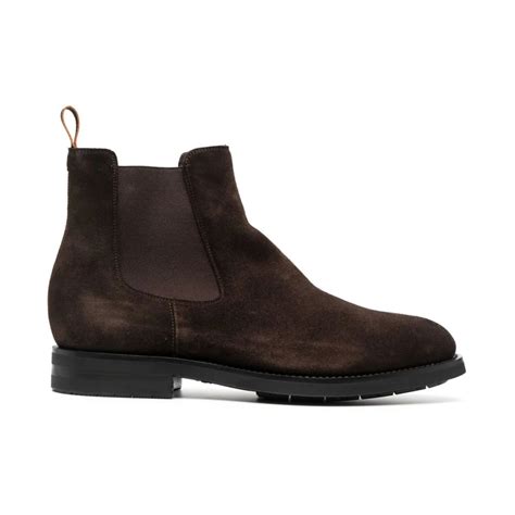 Santoni Bruine Suède Chelsea Laarzen Brown Heren Schoenennl