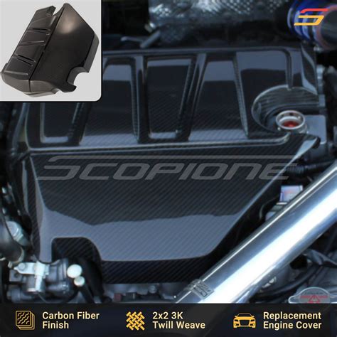 Scopione Carbon Fiber Engine Cover For Lancer Evolution 10