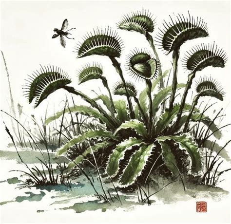 捕蝇草画画图片 捕蝇草画画图片大全 博物迷