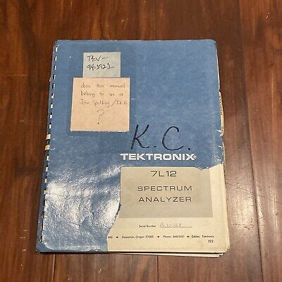 Manuals Books Spectrum Analyzer Instruction Manual