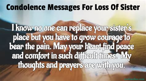 Sympathycondolence Messages For Loss Of Sister Teal Smiles