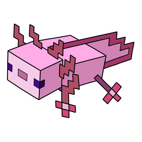 How To Draw An Axolotl Minecraft Easy Drawing