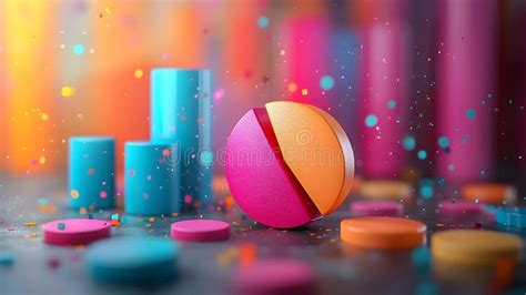 Dynamic Pie Chart And Cylindrical Graphs Embodying Vibrant Data