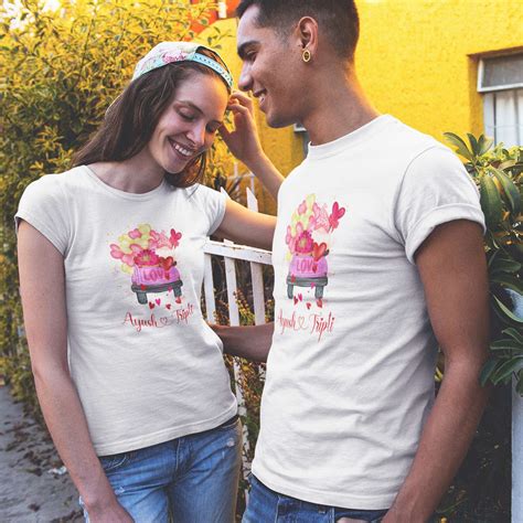 Custom Couple T Shirts Divine Bonds