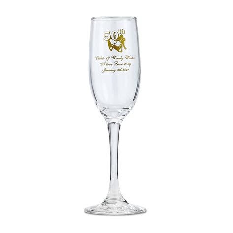 Personalized Glass Champagne Flute Anniversary Famous Favors