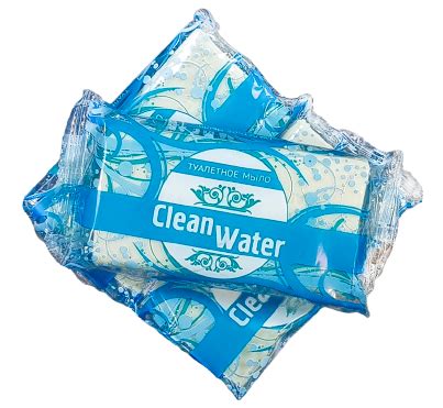 Мыло туалетное 100 гр. "Clean Water" в цветной обертке флоупак марки ...