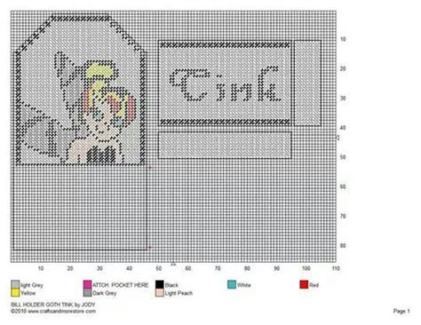 Tinker Bell Bill Holder Plastic Canvas Patterns Canvas Patterns Bill Holder