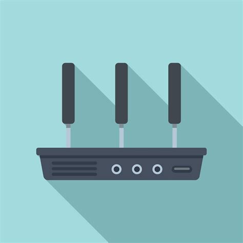 Premium Vector Wireless Modem Icon Flat Vector Wifi Internet Lan Hub