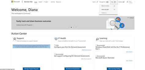 microsoft services hub 피드백 microsoft learn