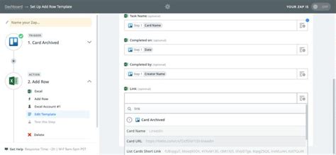 Add Trello Data To Excel Zap Excel Spreadsheet App Microsoft Excel