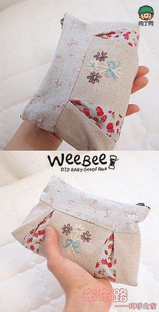 手工棉麻褶皺化妝包包diy、化妝包製作詳細教程 Sewing Bag Sewing Crafts Diy Sewing